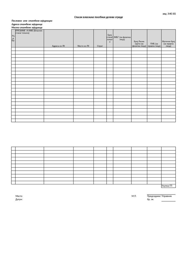 OBRAZAC Z KS 03 Zgradarstvo | PDF