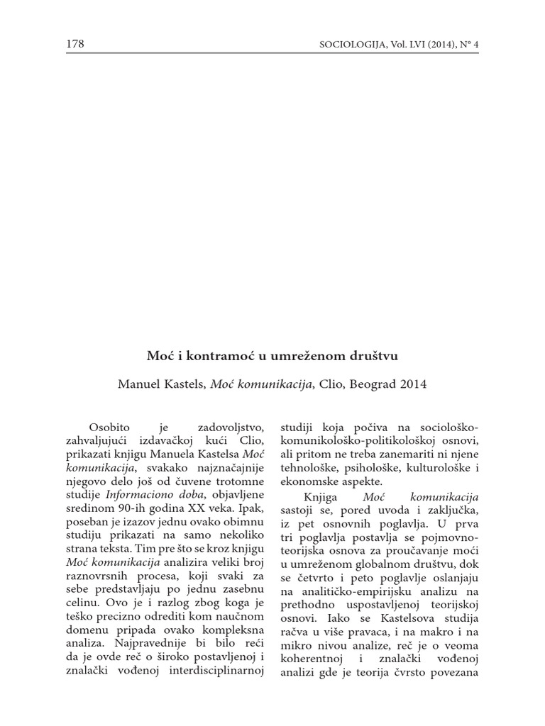 Dalibor P - Moc I Kontramoc U Umrez Drustvu (Kastels) | PDF