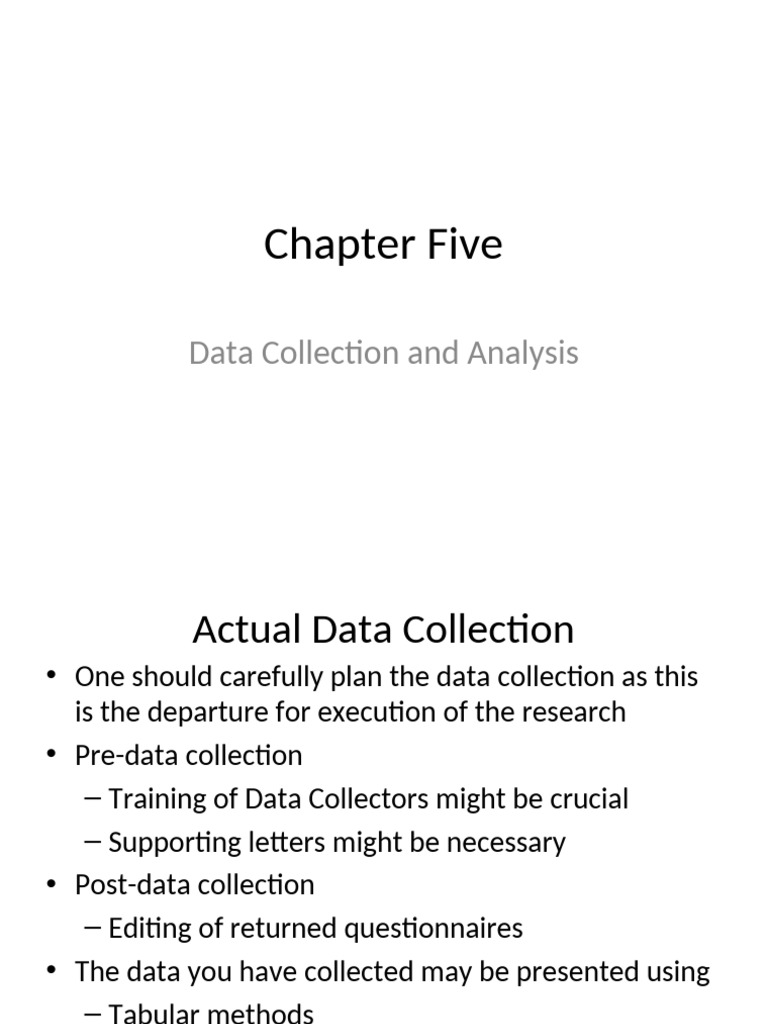 Chapter 5 Data Collection and Analysis | PDF | Statistics | Hypothesis