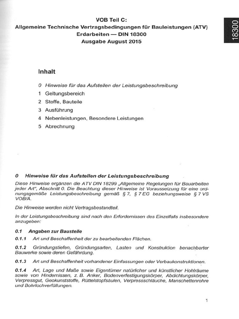 Din 18300 2015 | PDF