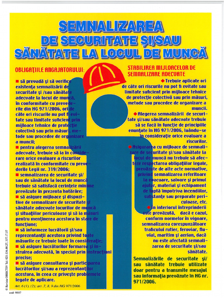 Afis A4 - Semnalizare SSM 1 | PDF