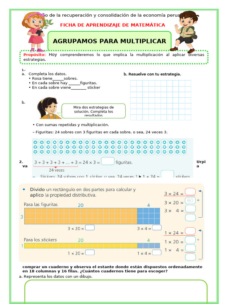 Ficha Lun Mat Agrupamos para Multiplicar | PDF