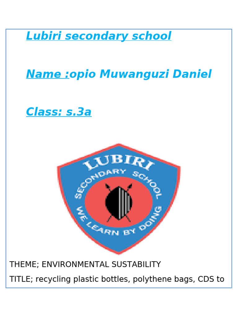 Lubiri Secondary School | PDF | Plastic | Materials