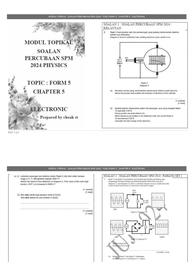 Physics F5 Chap 5 - Modul SPM Percubaan 2024 | PDF