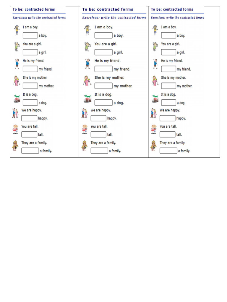 Contracted Forms | PDF