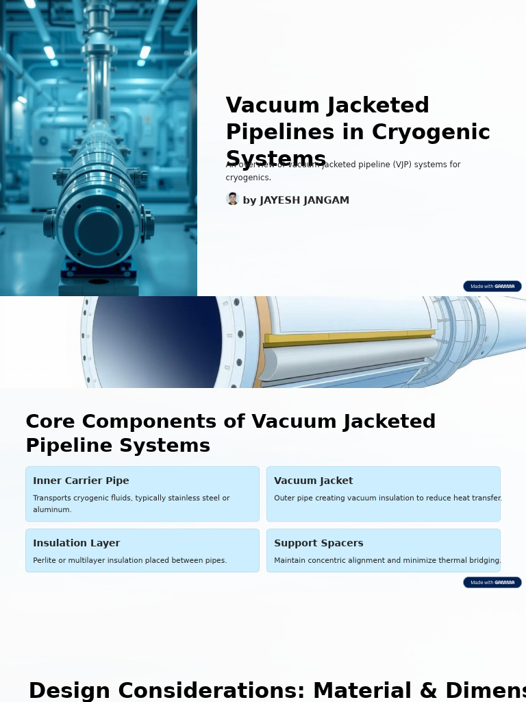 Vacuum Jacketed Pipelines Overview | PDF | Vacuum | Thermal Insulation