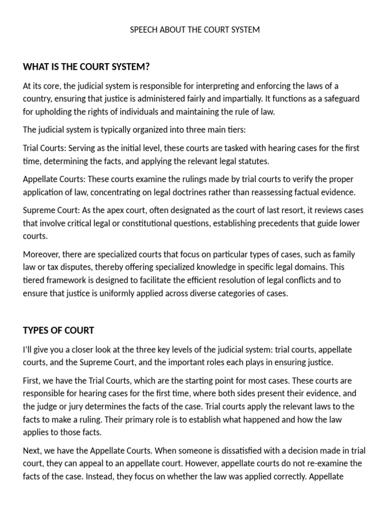 Overview of Court Systems Explained | PDF | Trials | Supreme Courts