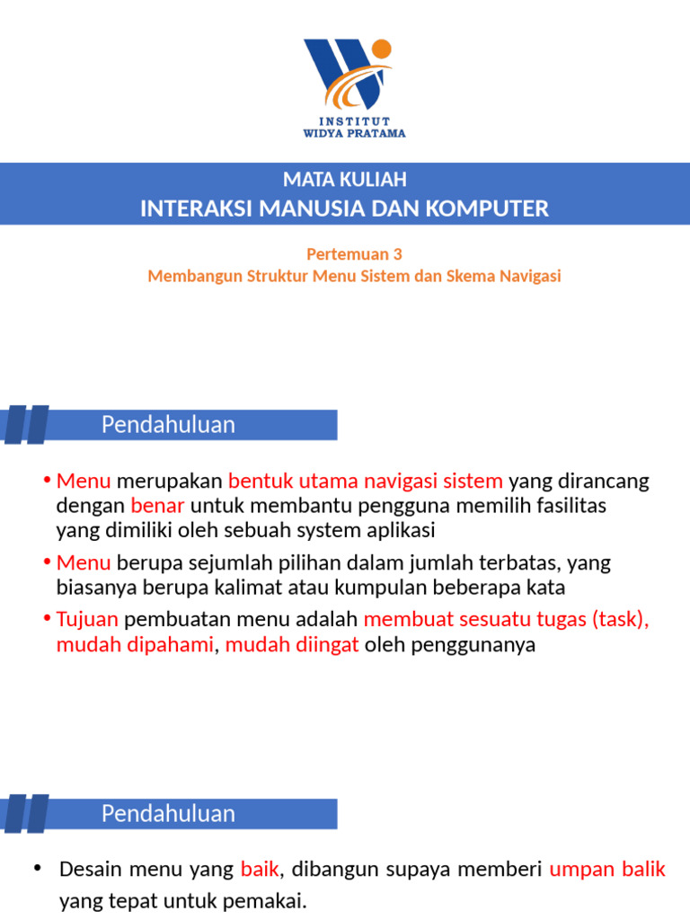 Pertemuan 3 - Membangun Struktur Menu Sistem Dan Skema Navigasi | PDF