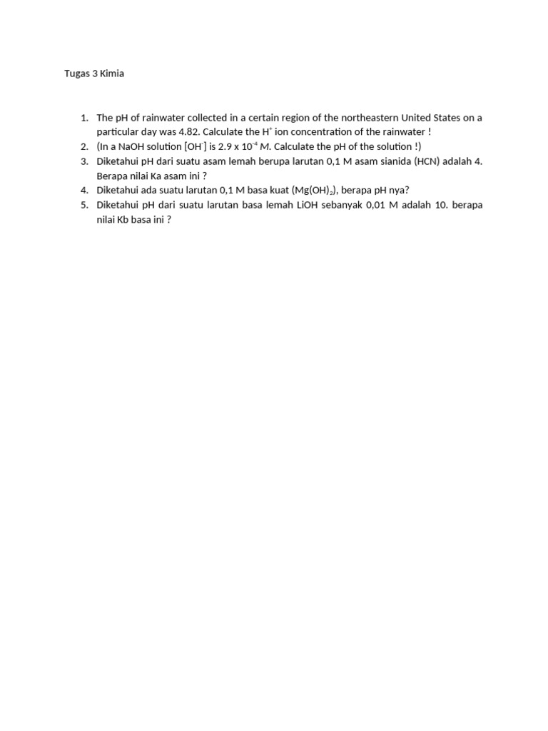 Tugas 3 Kimia | PDF