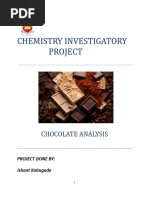 Best Chemistry Investigatory Project - Class XI & XII - Chocolate ...