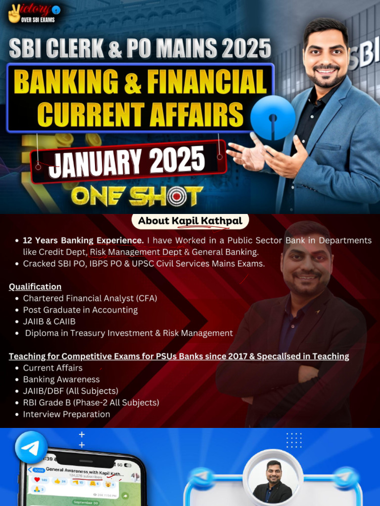 Banking Current Affairs January 2025 Kapil Kathpal | PDF