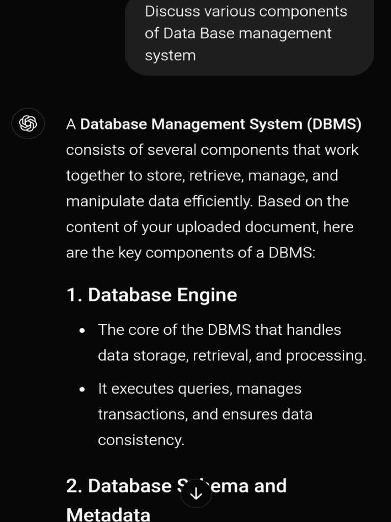 Dbms Components | PDF
