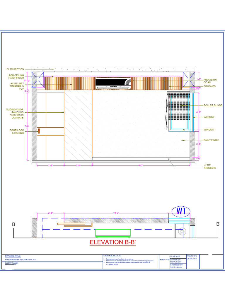 Master Bedroom Elevation B-B | PDF | Architectural Elements
