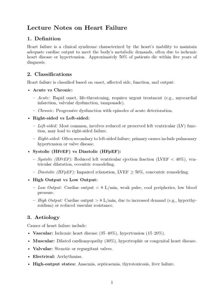 Comprehensive Overview of Heart Failure | PDF | Heart Failure | Heart
