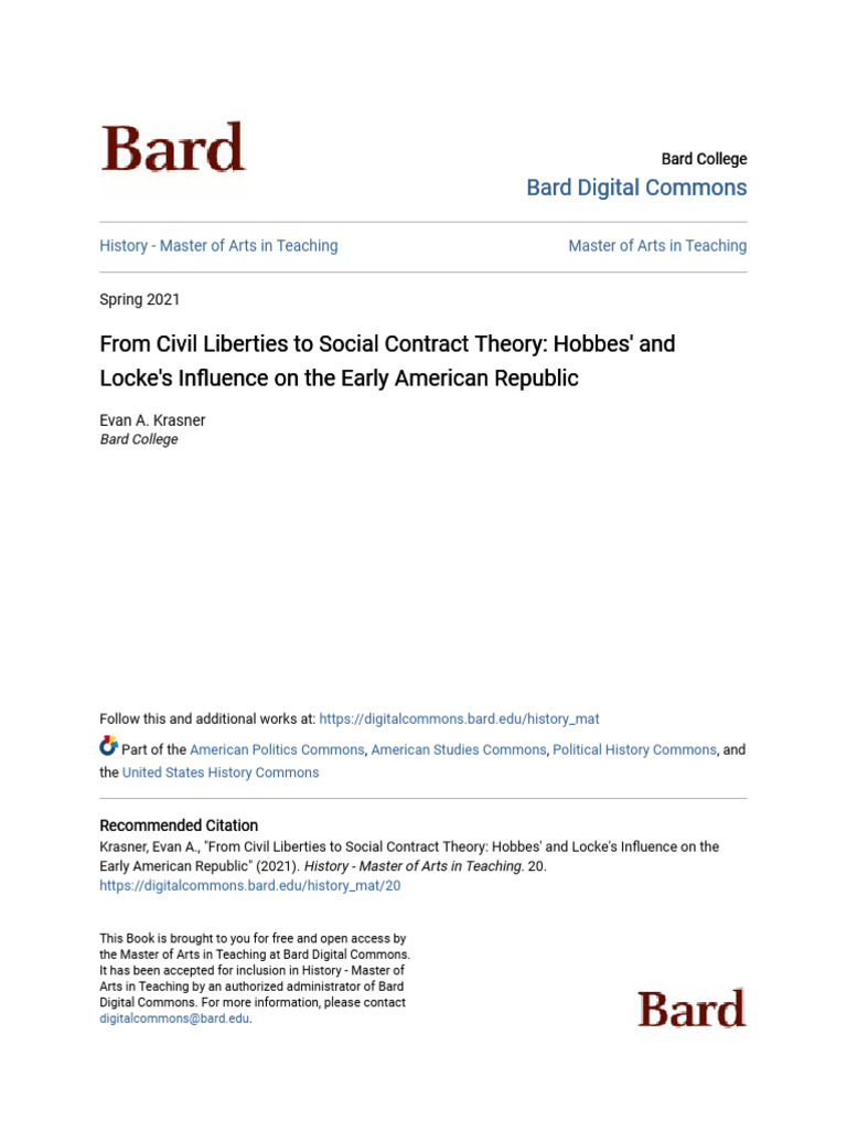 From Civil Liberties To Social Contract Theory - Hobbes and Locke | PDF ...