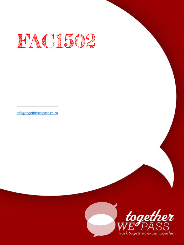 FAC1502 Exam Pack 2018 1 | PDF | Banks | Equity (Finance)