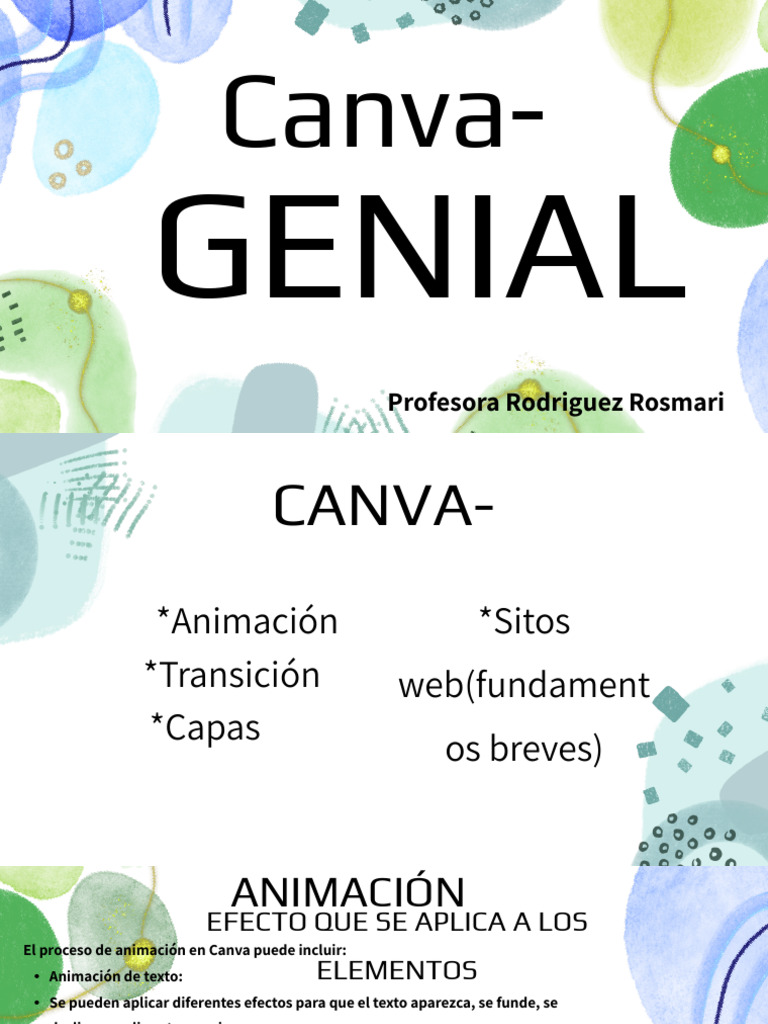 Clase 7 Canva y Genially | PDF | Animación | Usabilidad