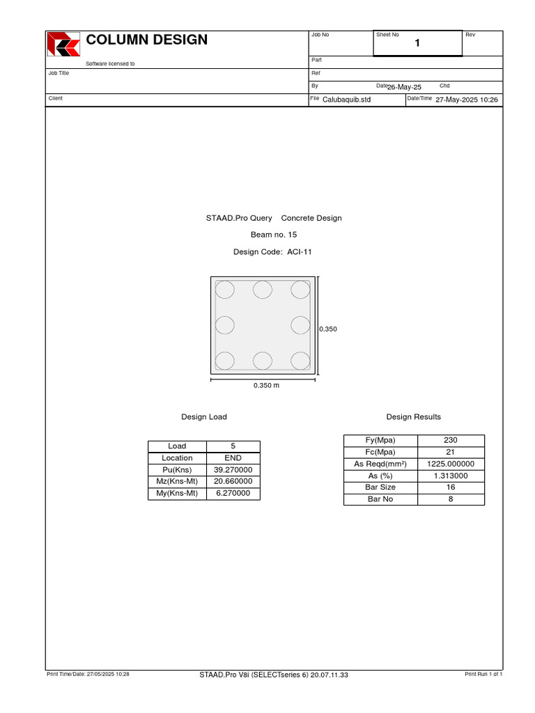 Col Design | PDF | Structural Engineering | Civil Engineering