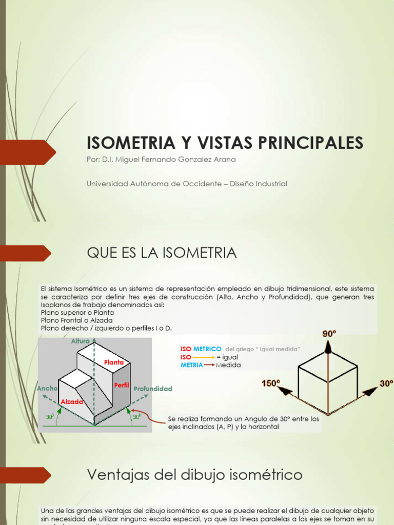 Isometría y Vistas Ortográficas | PDF | Geometría | Geometria clasica