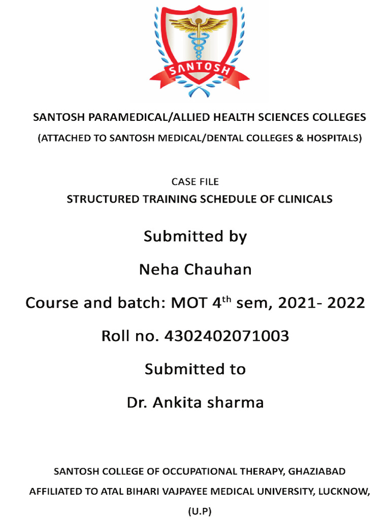 Structured Training Schedule of Clinicals-1 | PDF
