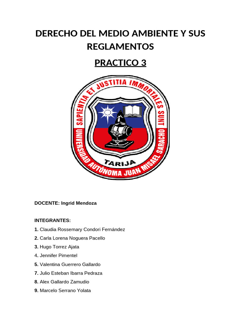 Derecho Del Medio Ambiente y Sus Reglamentos Prac3 | PDF | Minería | Biodiversidad
