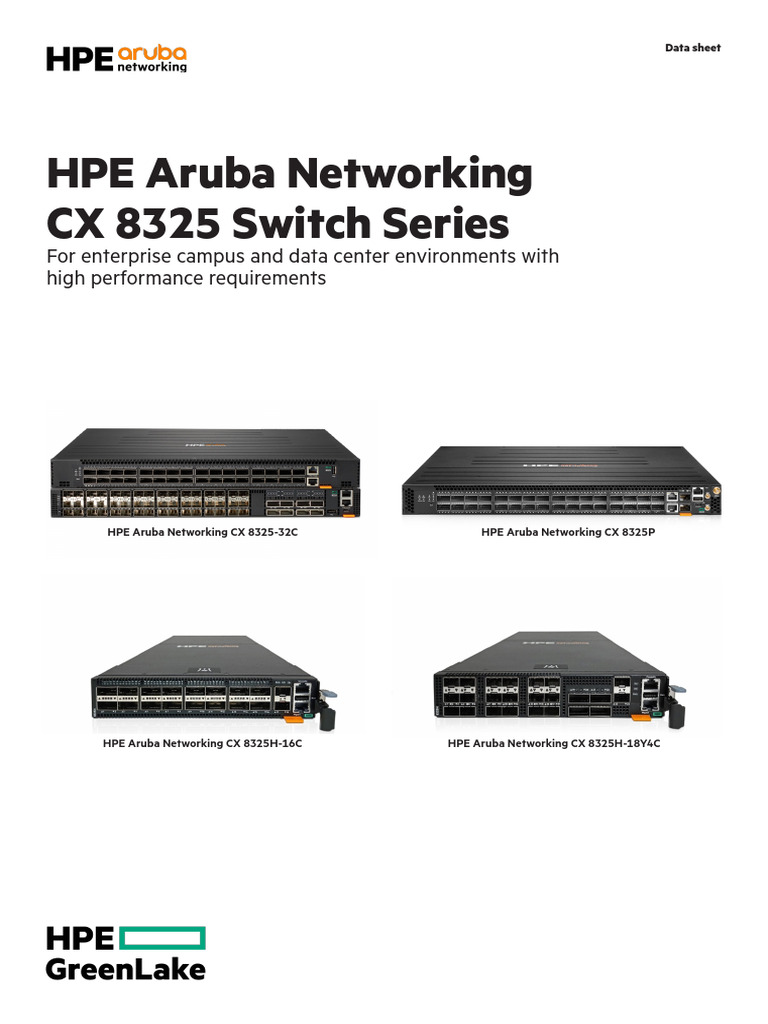 HPE Aruba Networking CX 8325 Switch Series-A00059009enw (1) | PDF | Computer Network | Network ...