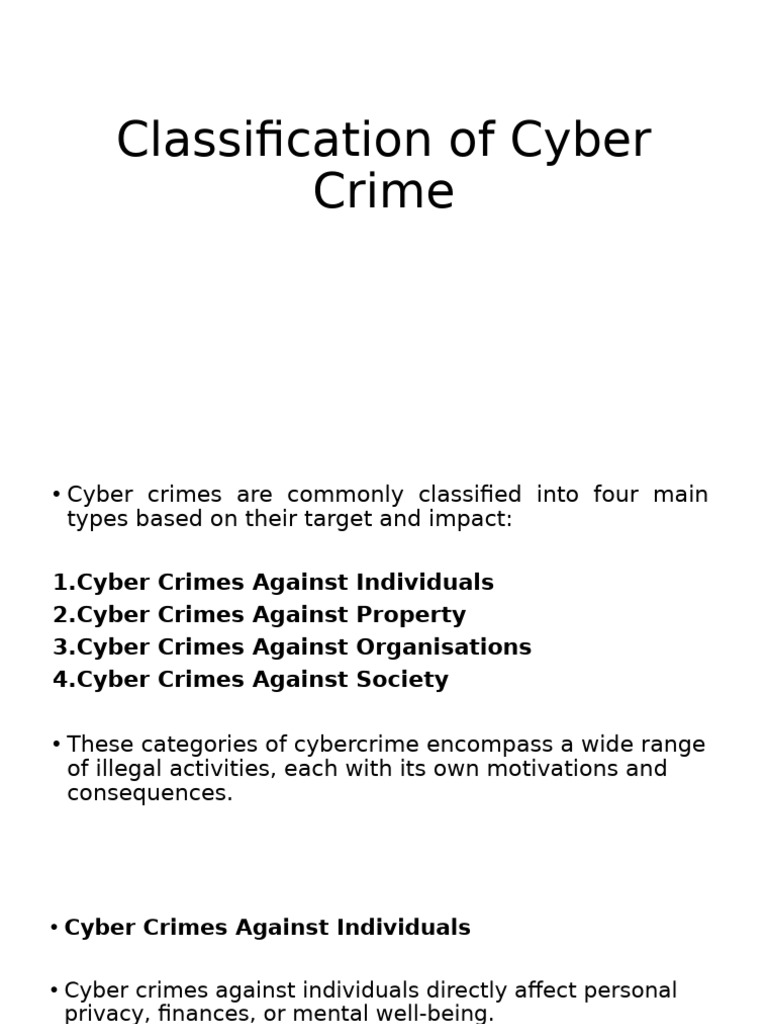 Cyber Crime Classification Overview | PDF | Cybercrime | Computer Security