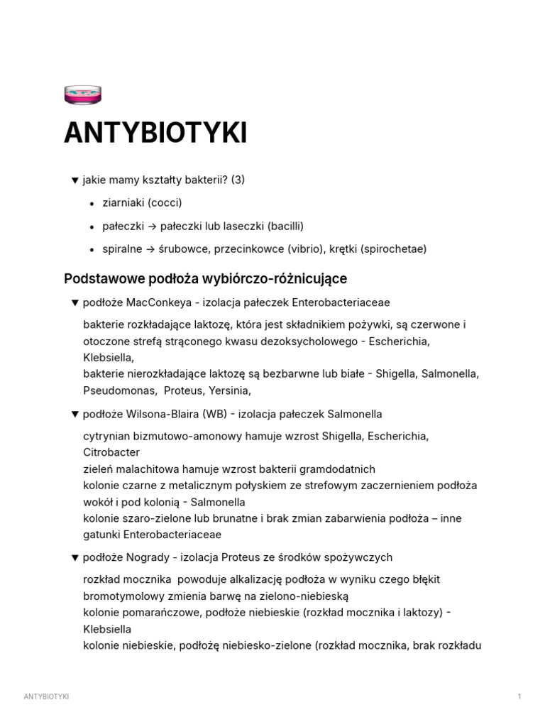 c43a1be3 f469 4aa5 Bdeb 354e90a946fc ANTYBIOTYKI | PDF