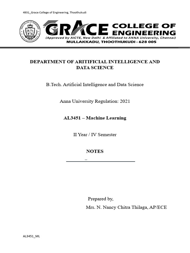 IV Ai & Ds Al3451 ML Unit4 | PDF | Mathematical Optimization | Deep Learning