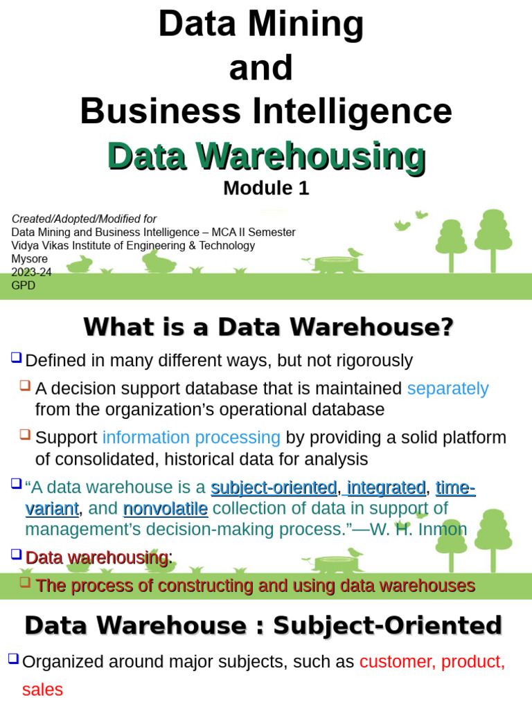 03 DM BI Data Warehousing | PDF | Data Warehouse | Databases