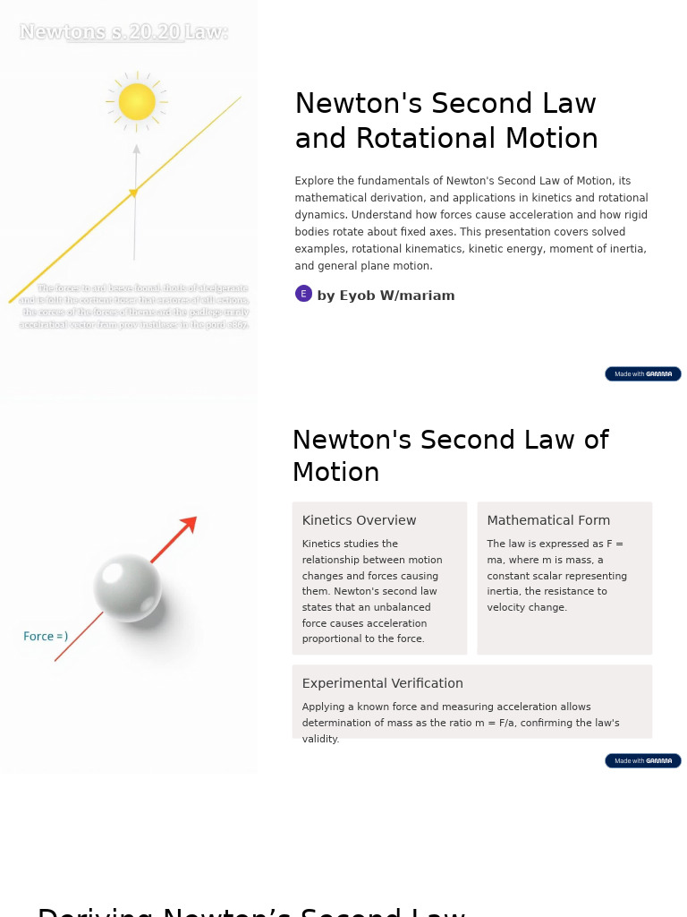 Newtons Second Law and Rotational Motion | PDF | Rotation Around A ...