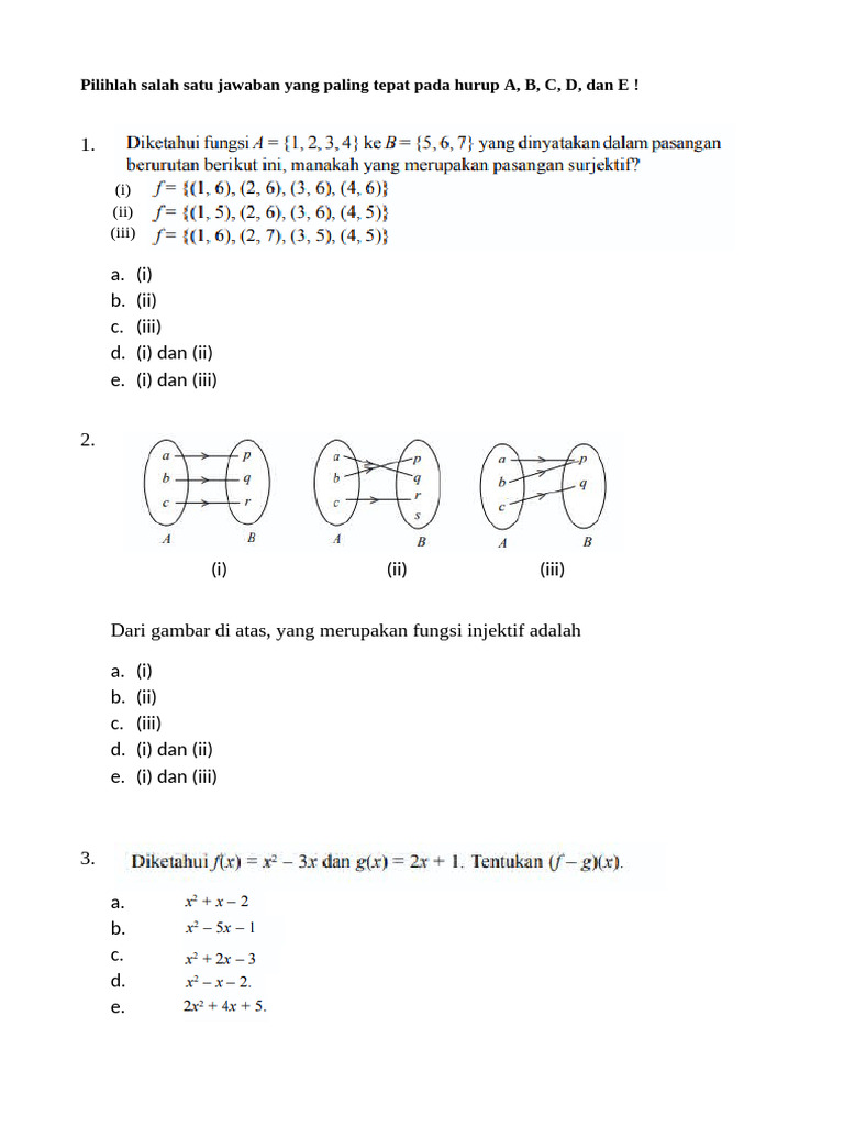 Latihan Soal PAT GENAP Matematika Kelas XI 2024 2025 | PDF