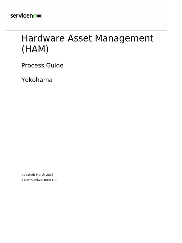 ITAM - HAM - Process Guide - Yokohama | PDF | Asset Management | Performance Indicator