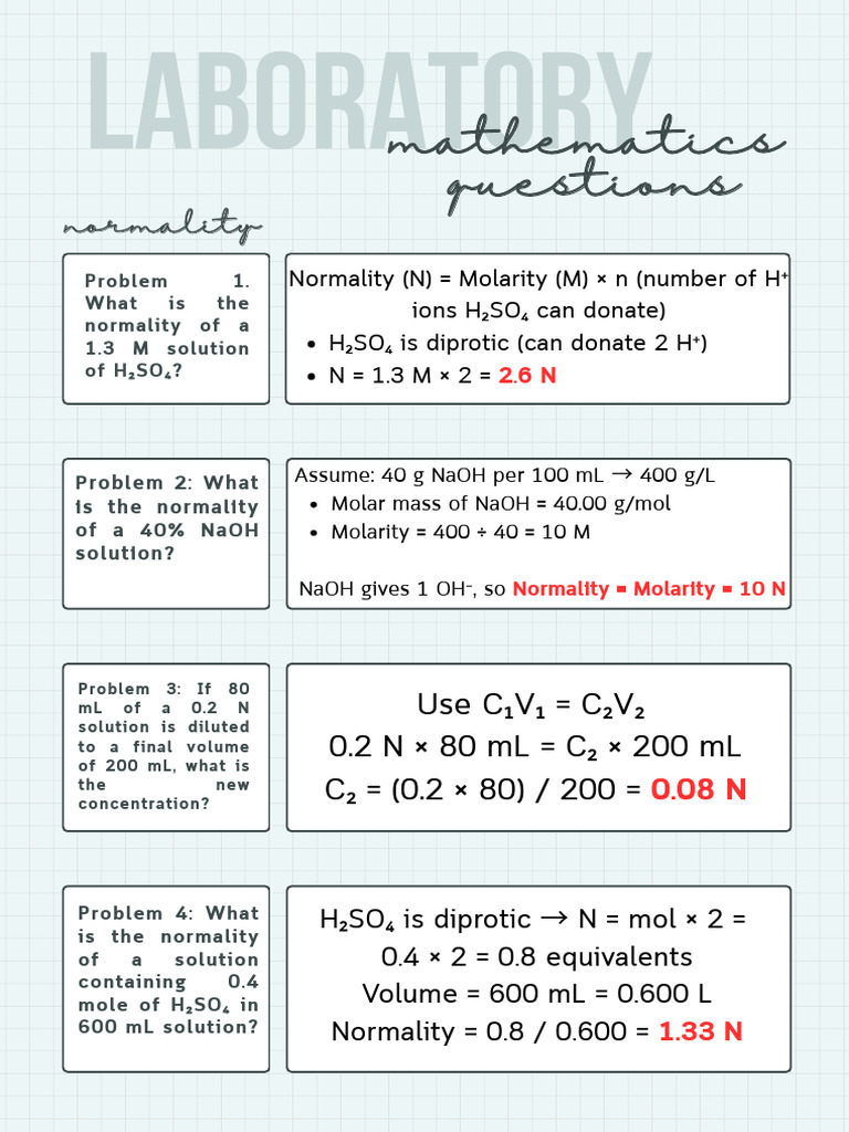 Laboratory Mathematics | PDF