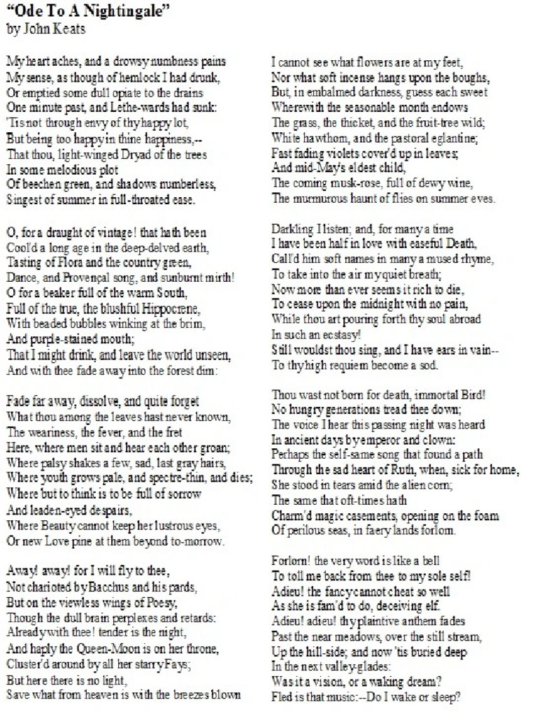 ode-to-a-nightingale | PDF