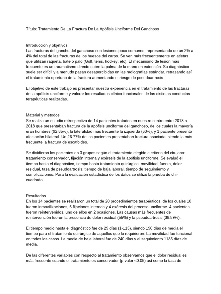 Abstract SETLA Gancho Ganchoso | PDF | Enfermedades y trastornos ...