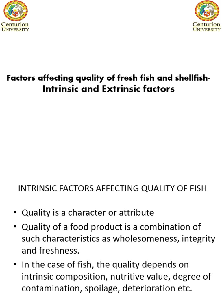 Quality Factors of Fresh Fish & Shellfish | PDF | Decomposition | Bacteria