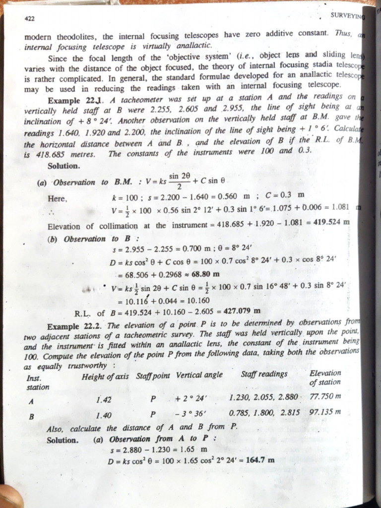 Tacheometer Numerical Questions 11-Dec-2022 13-50-33 | PDF