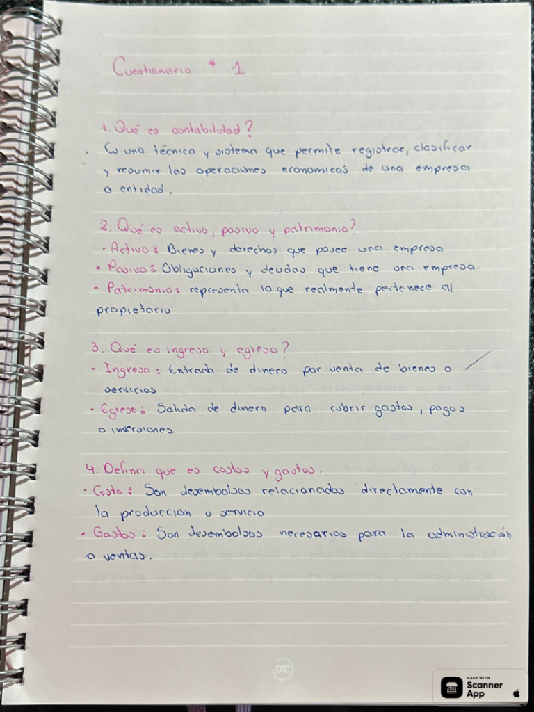 Cuestionario 1 | PDF