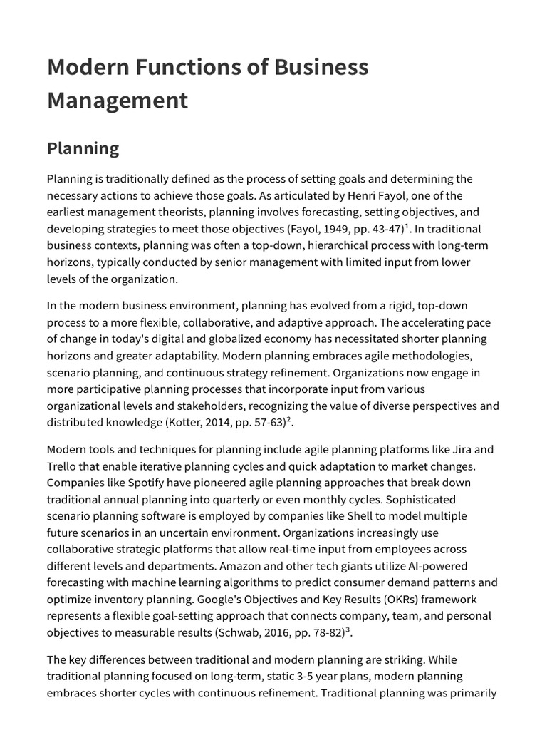 Modern Functions of Business Management | PDF | Performance Indicator ...