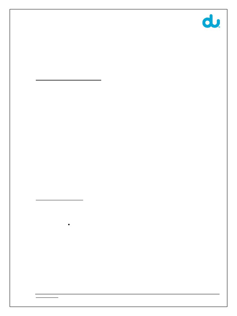 du NOC Application Requirements Guide | PDF | Specification (Technical ...
