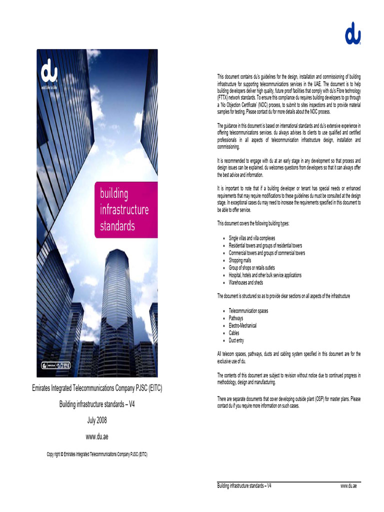 Telecom Room Guidelines for Developers | PDF | Ac Power Plugs And ...