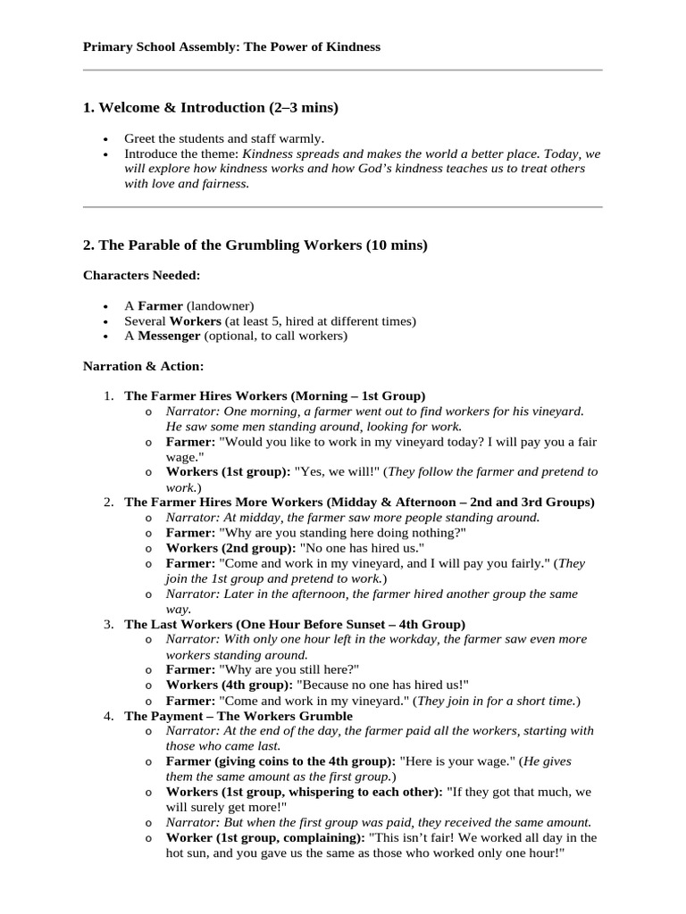 Kindness Assembly: Spreading Love | PDF | Forgiveness