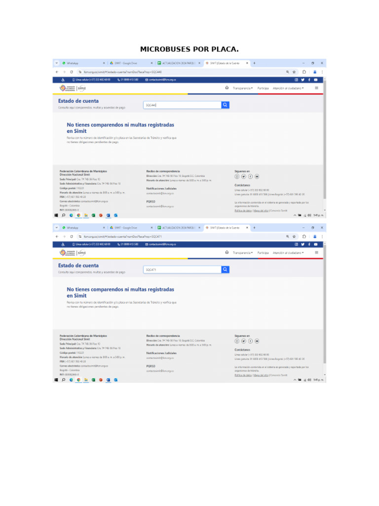 Microbuses Por Placa | PDF