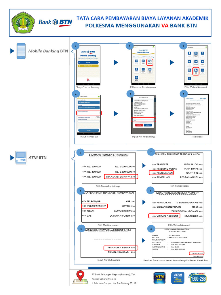 Panduan Pembayaran Menggunakan BTN Va 64366 | PDF