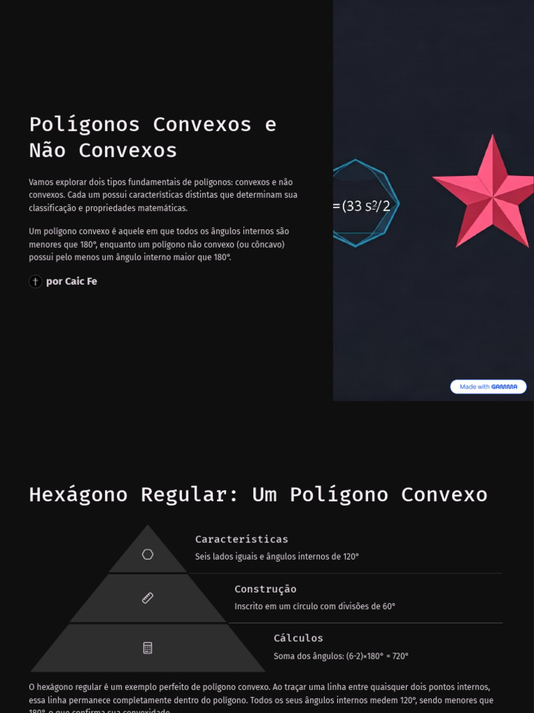 Poligonos Convexos e Nao Convexos | PDF | Polígono | Círculo