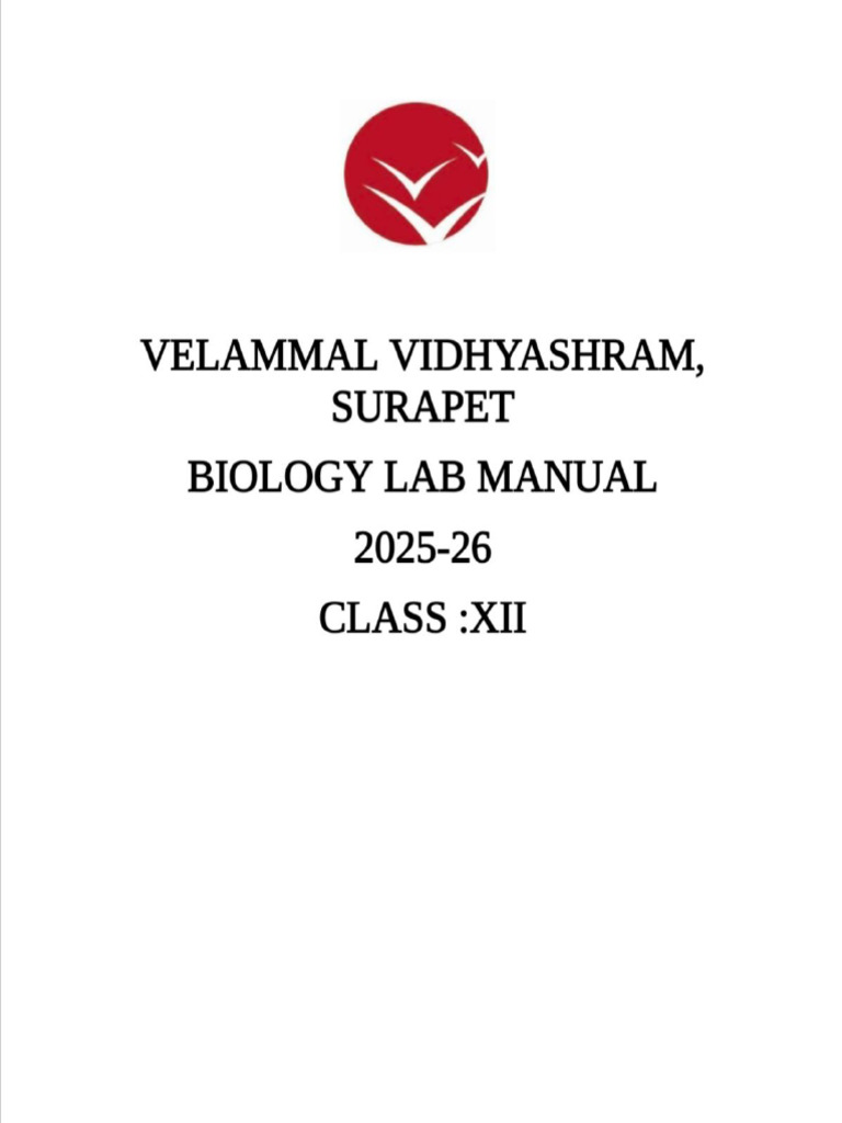 ?class 12 Biology Lab Manual 2025-26 | PDF