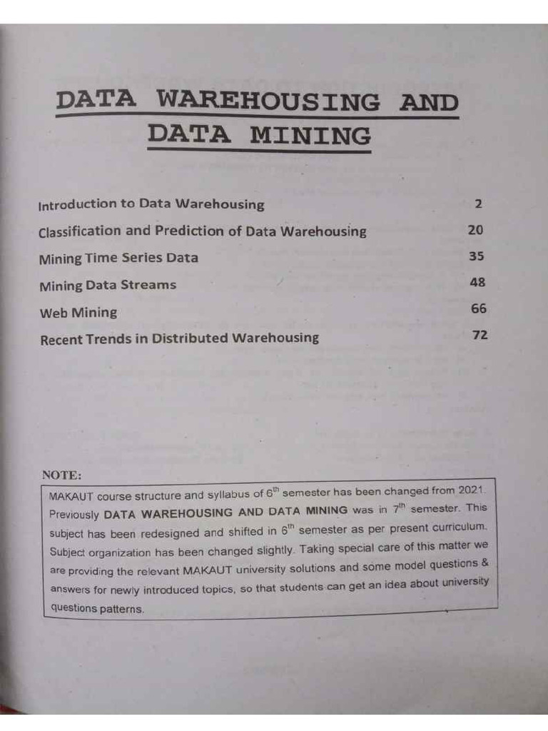 Data Warehouse and Data Mining Organizer | PDF