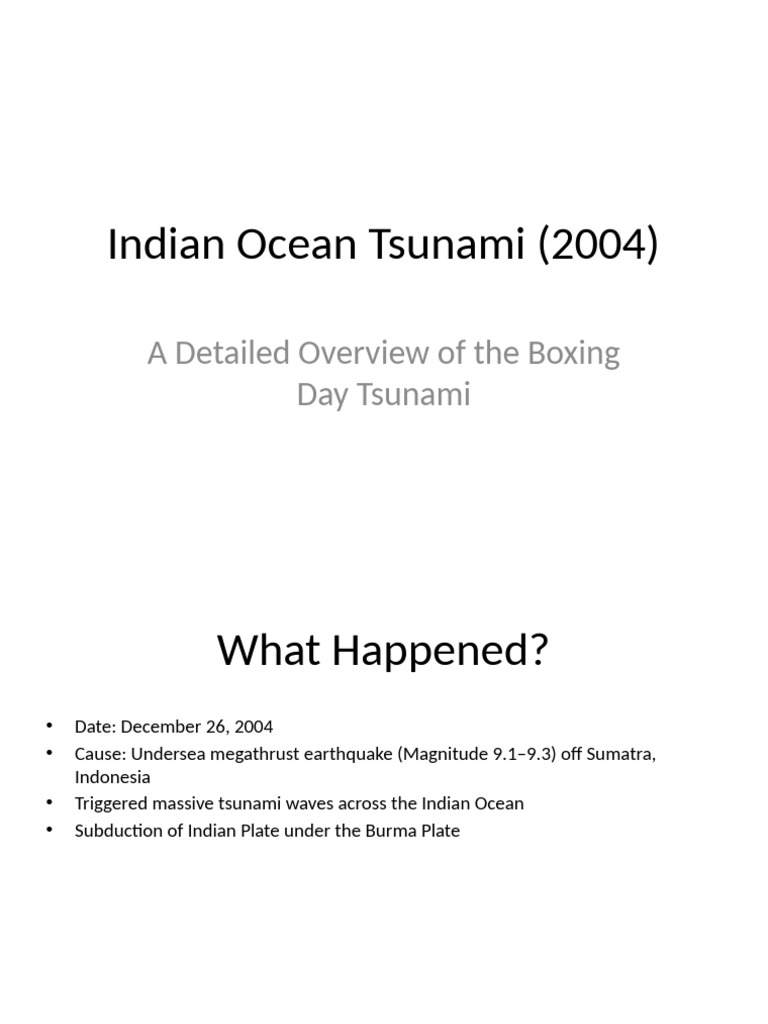 Indian Ocean Tsunami 2004 Detailed | PDF