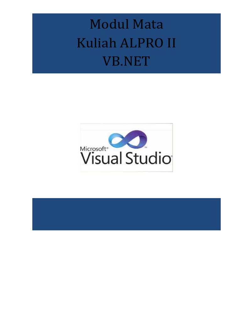 Modul Mata Kuliah Pemrograman Visual Basic Studio Istp | PDF